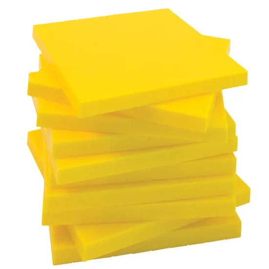Teachables Base Ten MAB Flats - Yellow, Set of 10 | Modern Teaching Aids NZ