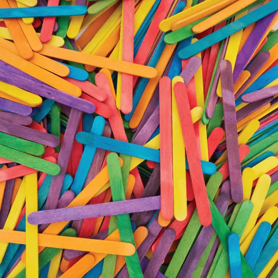 Coloured Paddle Pop Sticks 11.4 cm - Pack of 1000