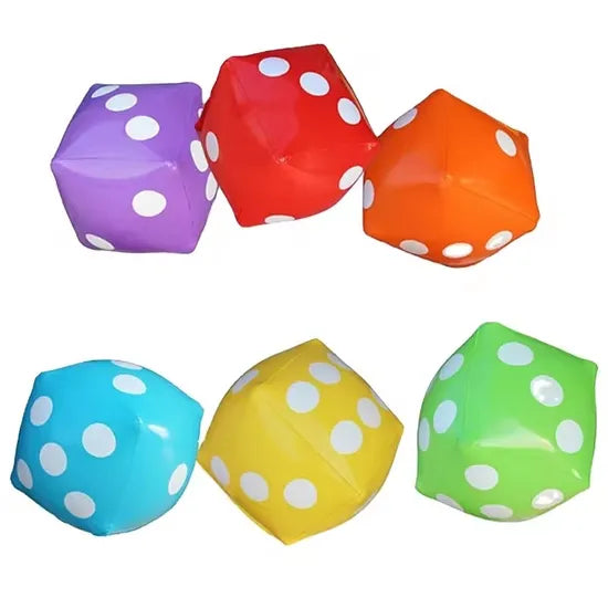 Colourful Inflatable Dice - 6 Pieces | Modern Teaching Aids NZ