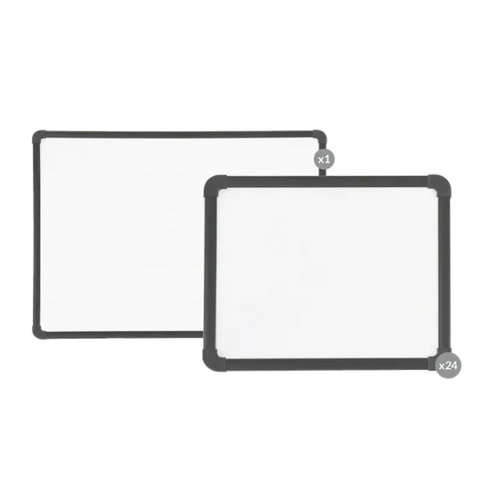 Magnetic Mini Whiteboard 24 Set with Teacher Board