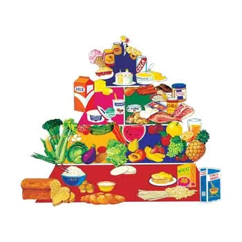 Felt Food Pyramid 62 Pieces with Pyramid