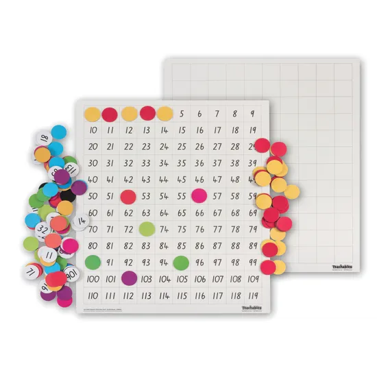Teachables Magnetic Hundred Board & Counter Set - Teaching Kit