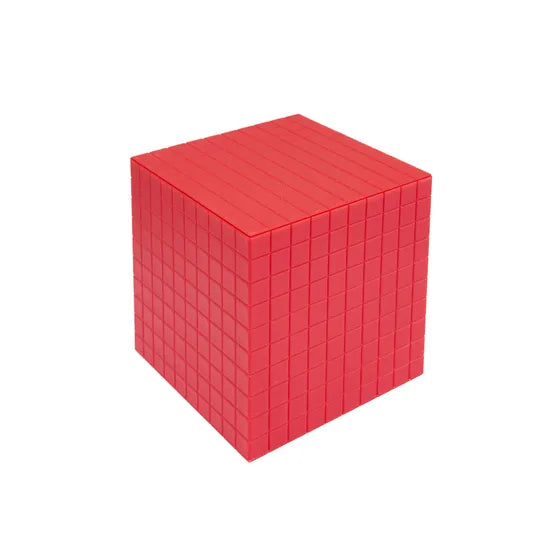 Teachables Base Ten MAB Cube - Plastic, Red