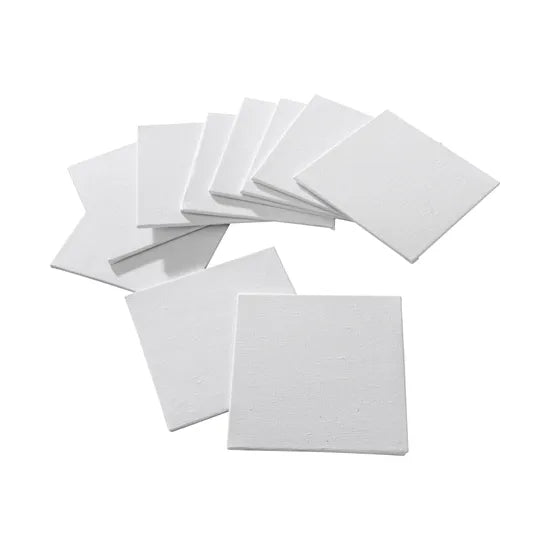 Mini Square Canvas Board 10 cm - Pack of 10